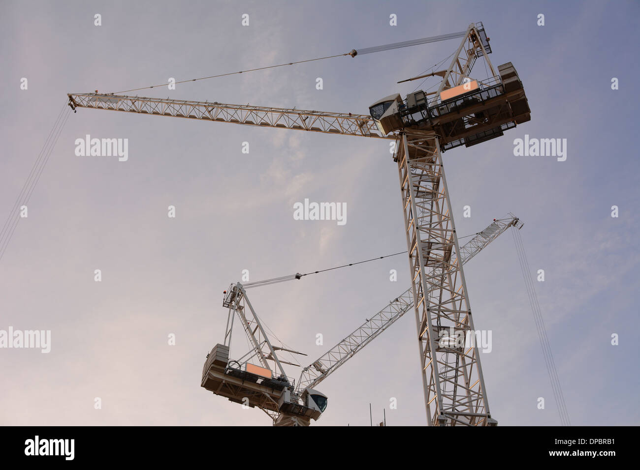 Construction cranes in central London Stock Photo - Alamy