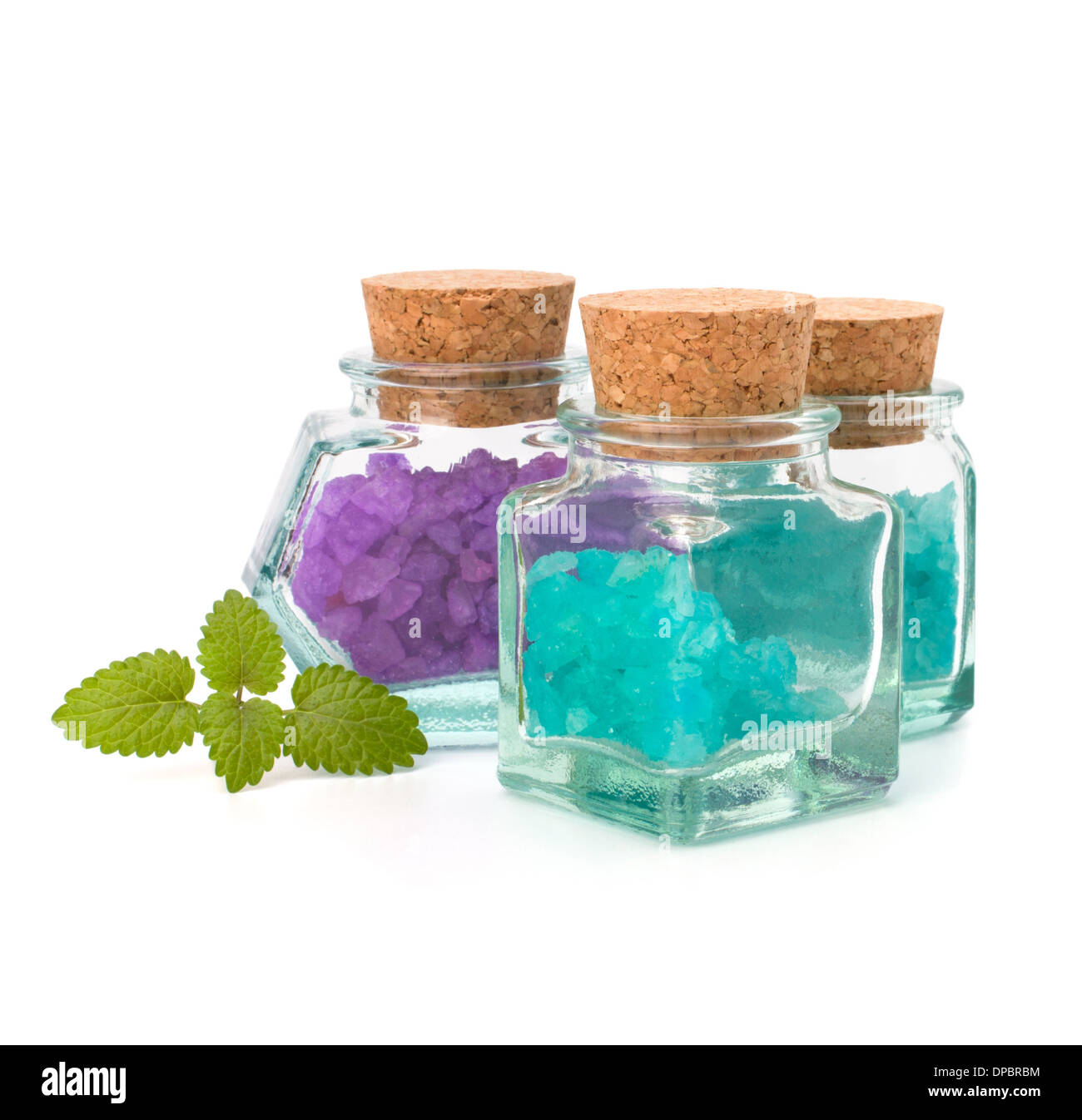 Aromatic natural mineral salt isolated on white background Stock Photo ...