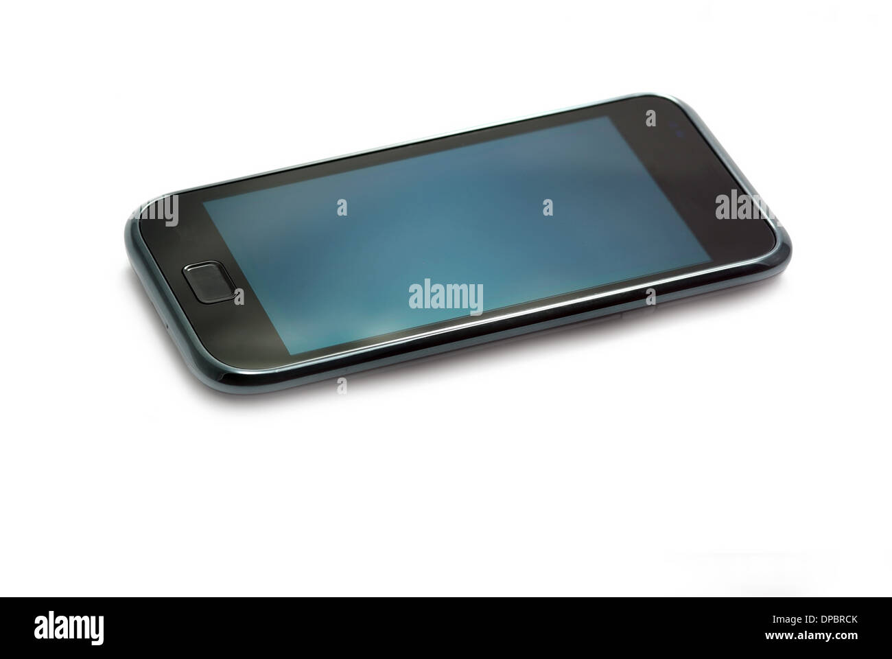 Mobile phone with touch screen on white Stock Photo - Alamy