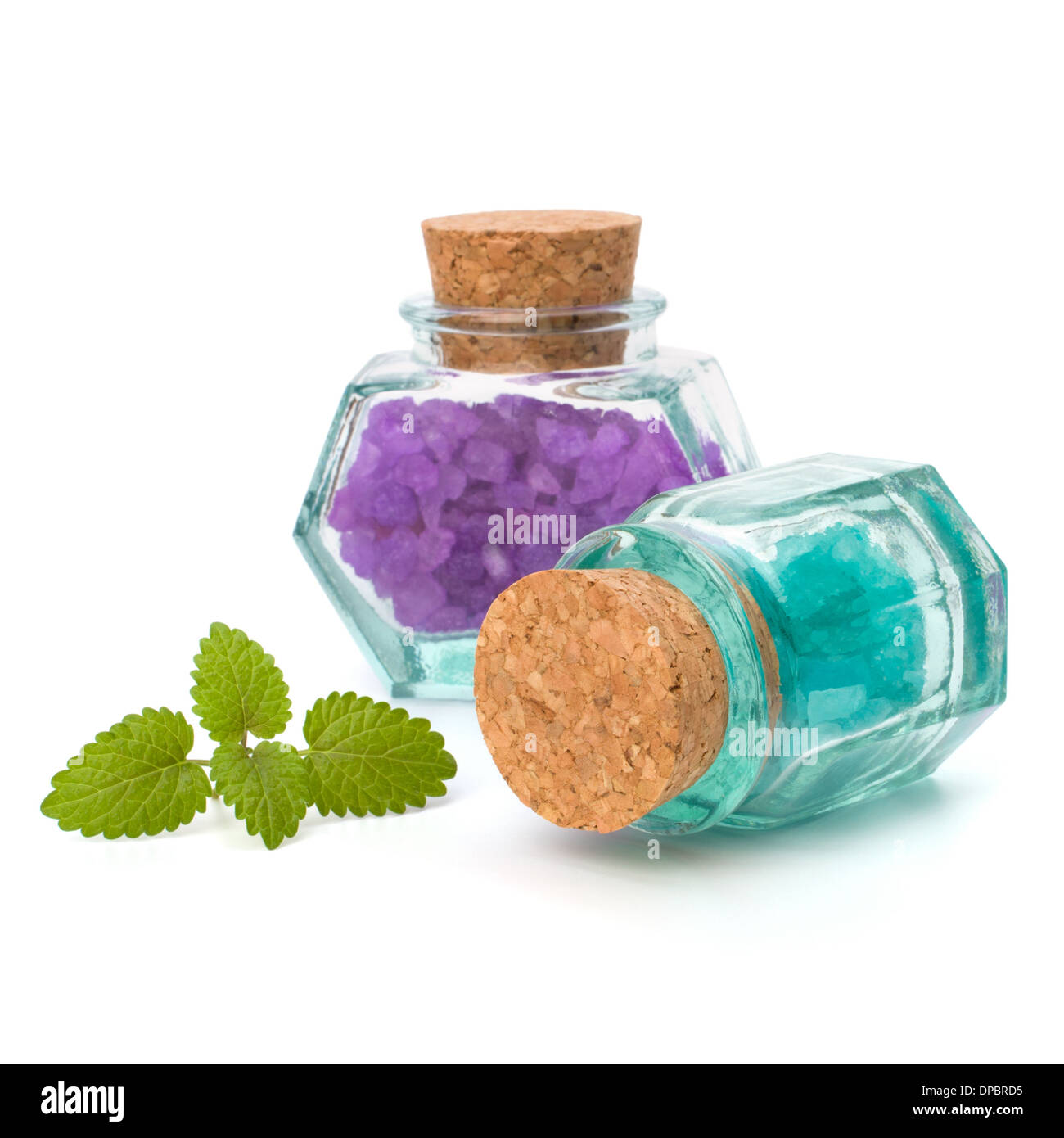 Aromatic natural mineral salt isolated on white background Stock Photo ...