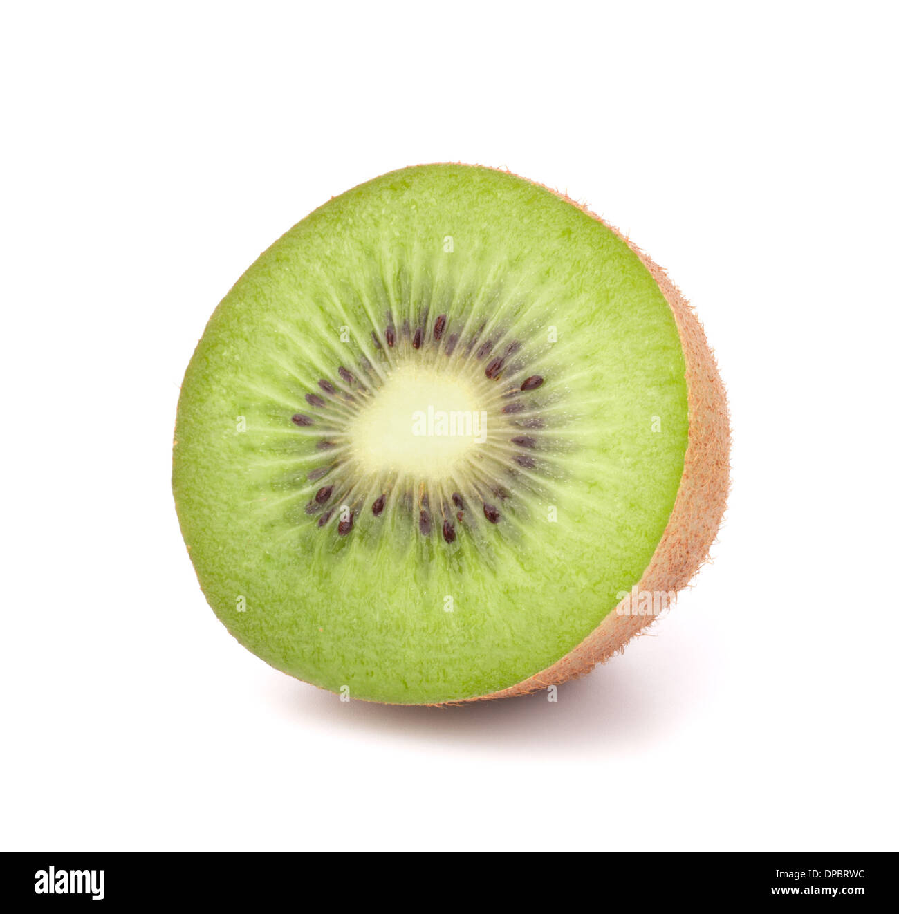 One kiwi fruit half isolated on white background cutout Stock Photo - Alamy