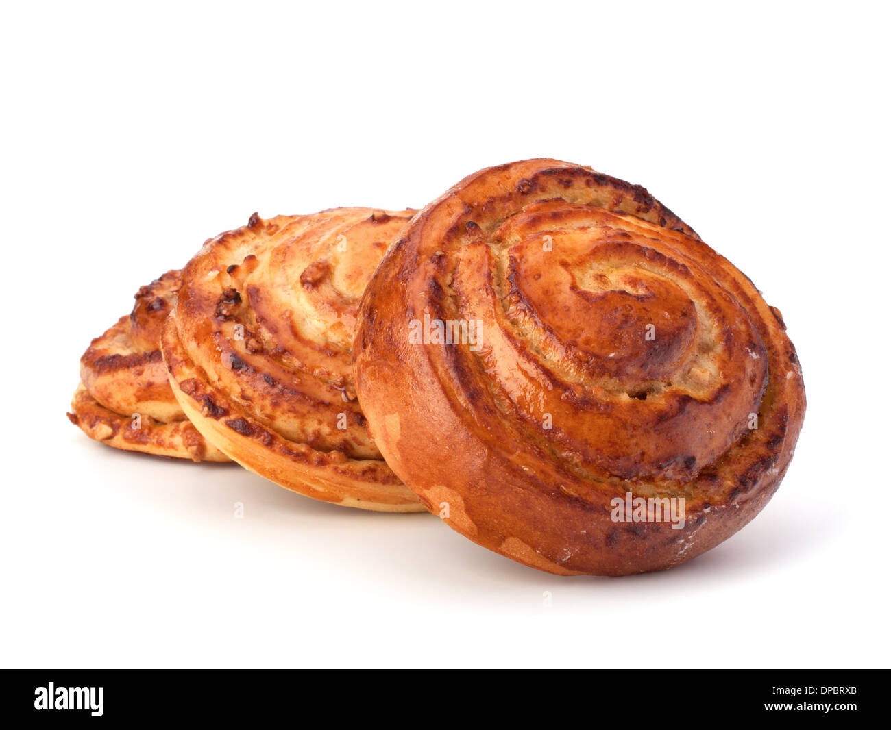Homemade cream roll isolated on white background Stock Photo - Alamy