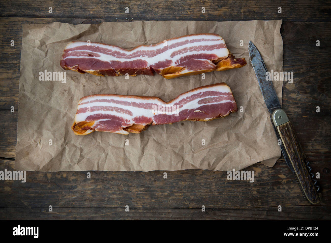 Close up shot uncooked bacon hi-res stock photography and images - Alamy