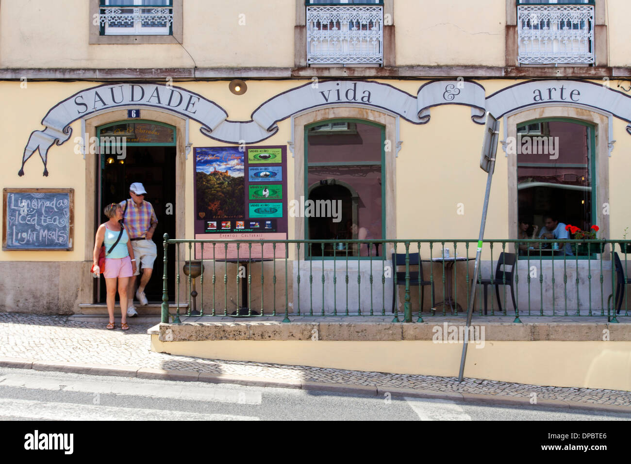 Café Saudade, vintage coffee house in Sintra, Portugal Stock Photo - Alamy