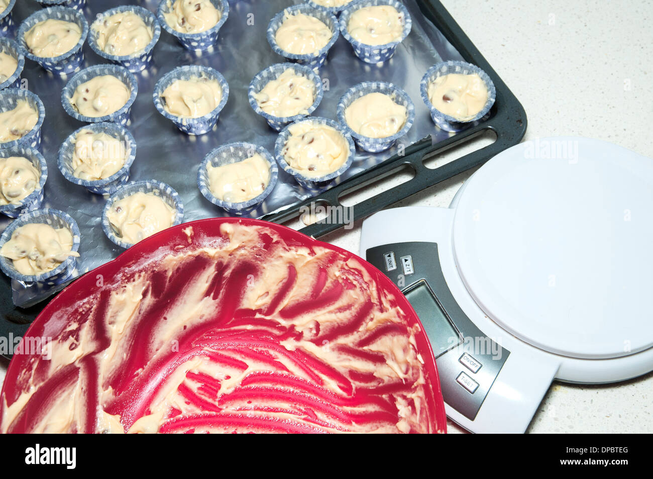 preparing muffins with essential accessories Stock Photo - Alamy