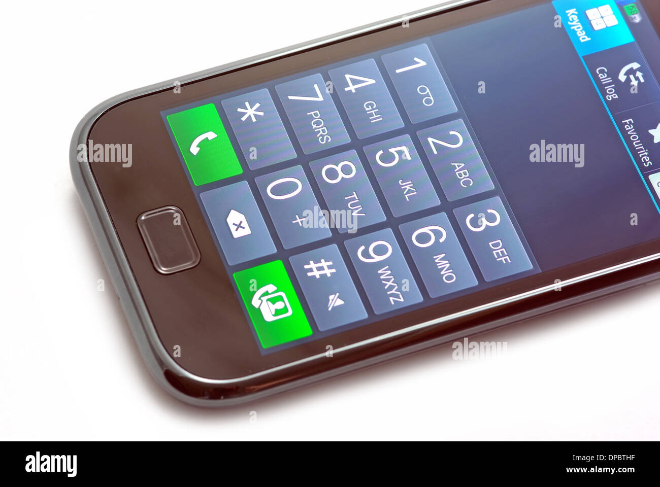 Dialing a number on mobile phone with touch screen Stock Photo - Alamy