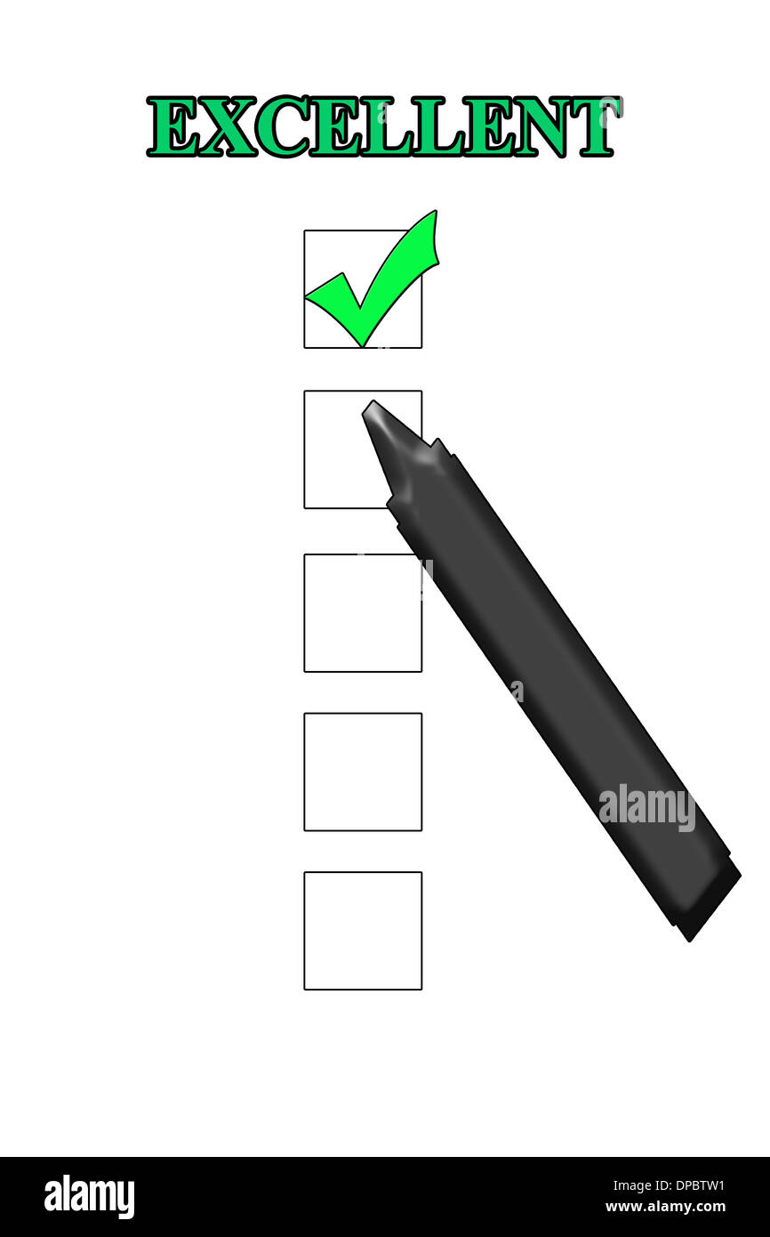 Check on excellent good Cut Out Stock Images & Pictures - Alamy