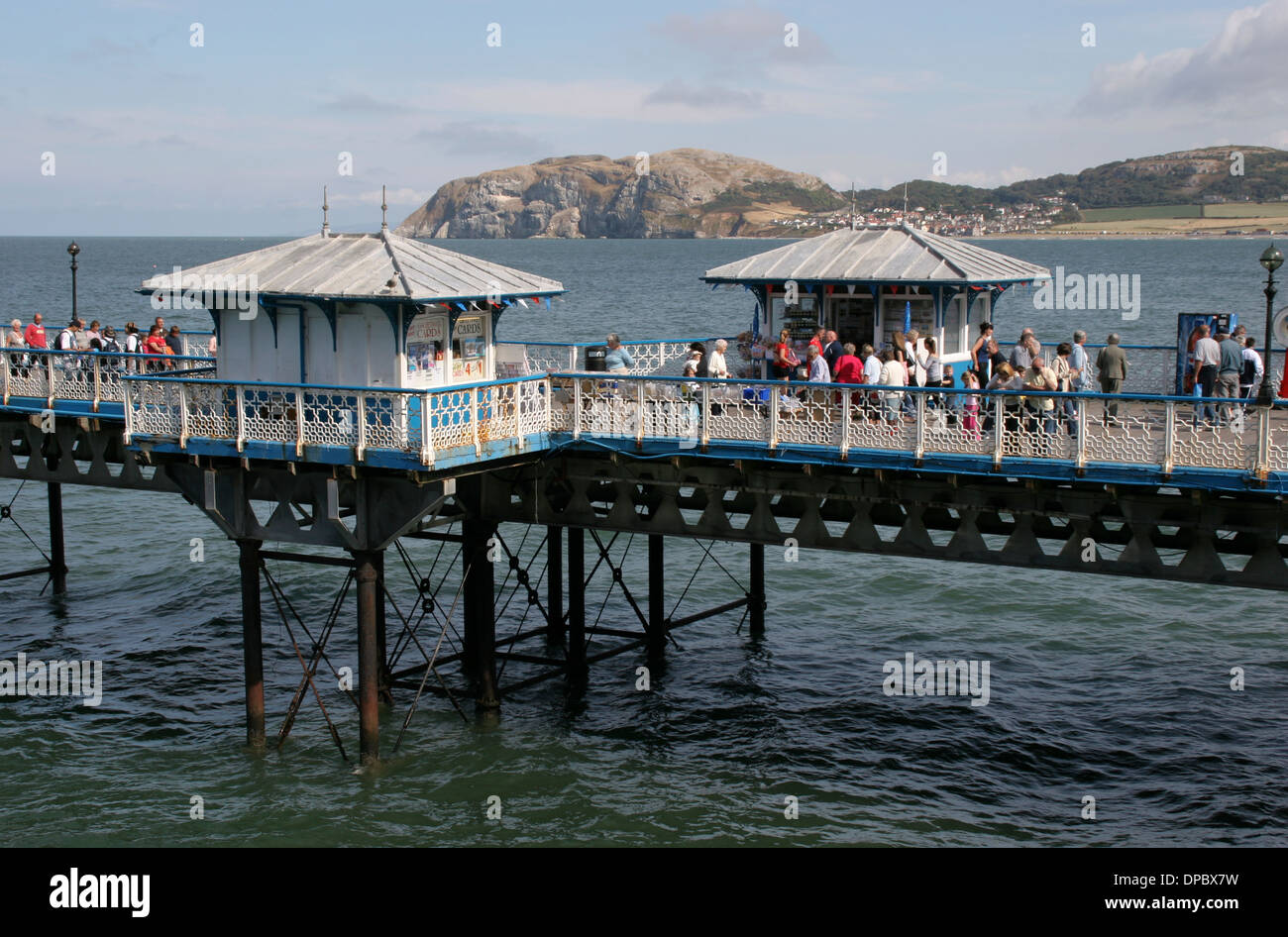 Pier and Little Orme Llandudno Conway Wales UK Stock Photo - Alamy
