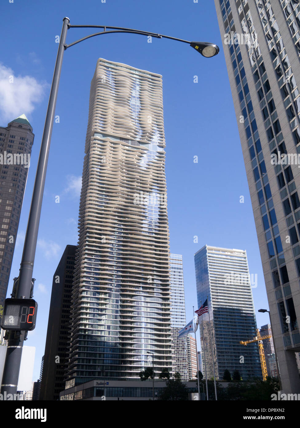Aqua, an iconic residential block in Chicago, Illinois Stock Photo - Alamy