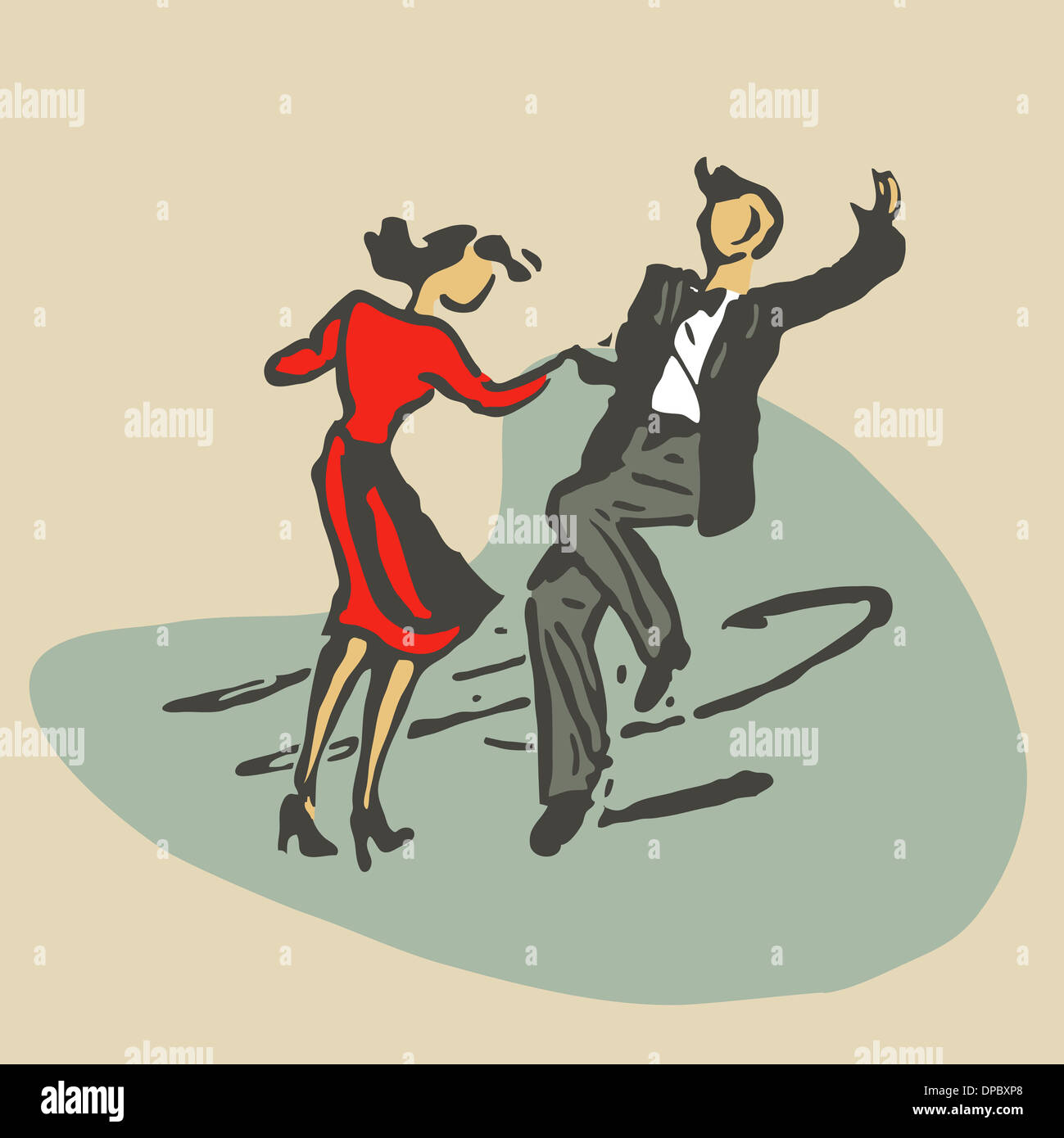 Couple dancing rock roll music hi-res stock photography and images - Alamy