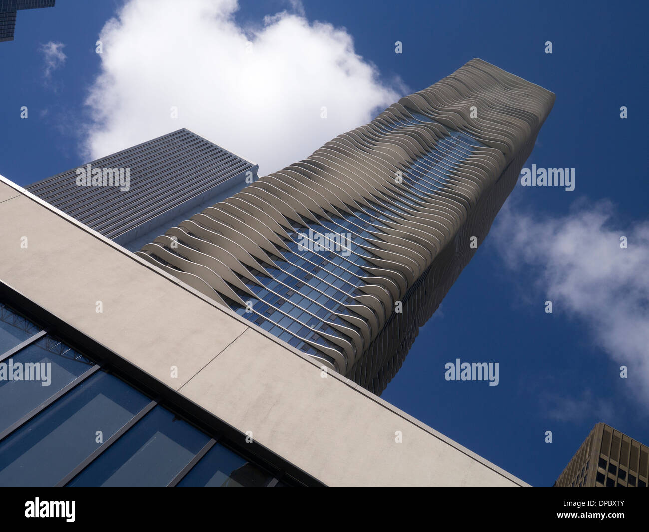 Aqua, an iconic residential block in Chicago, Illinois Stock Photo - Alamy
