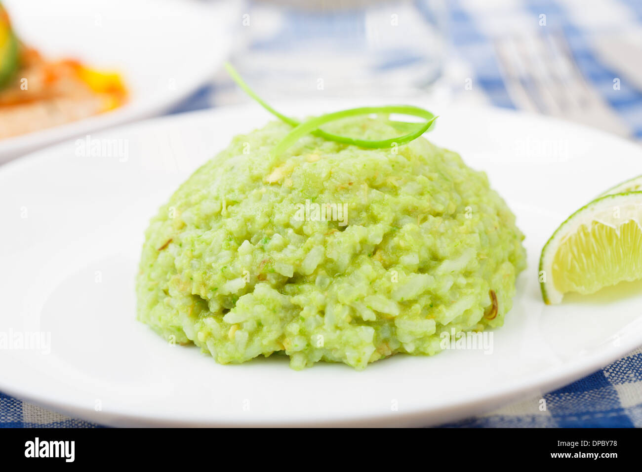 Creamy avocado rice Stock Photo - Alamy