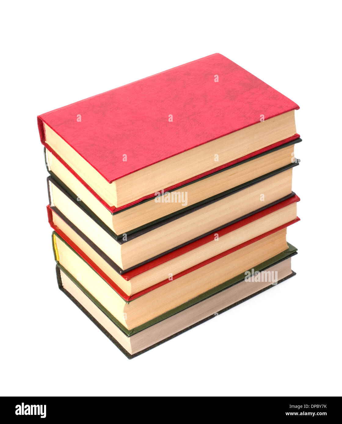 book stack isolated on white background Stock Photo - Alamy