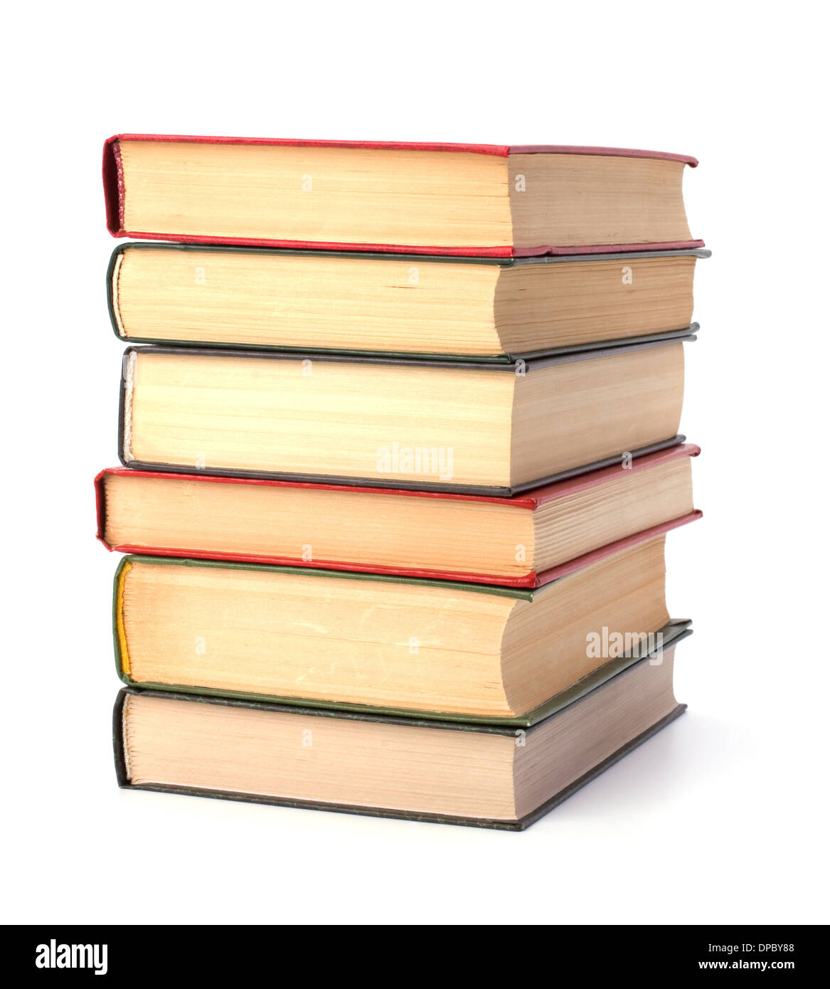 book stack isolated on white background Stock Photo - Alamy