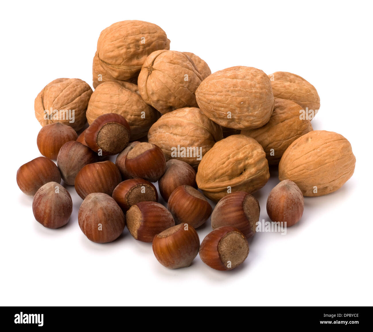 nuts isolated on white background Stock Photo - Alamy