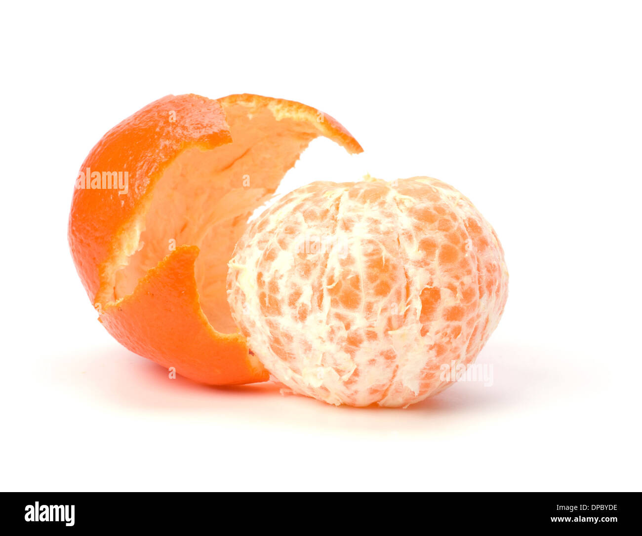 peeled mandarin isolated on white Stock Photo - Alamy