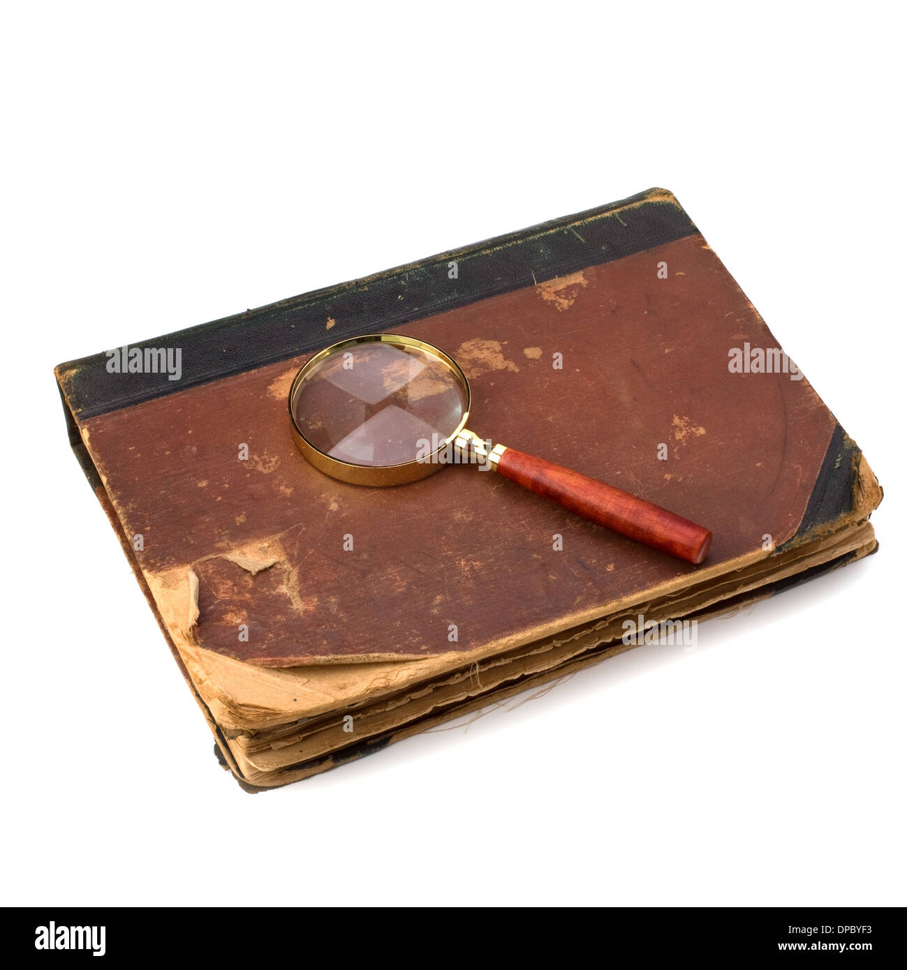 tattered book isolated on white background Stock Photo - Alamy