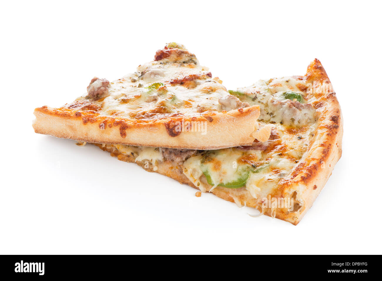 Italian pizza isolated over white background Stock Photo - Alamy