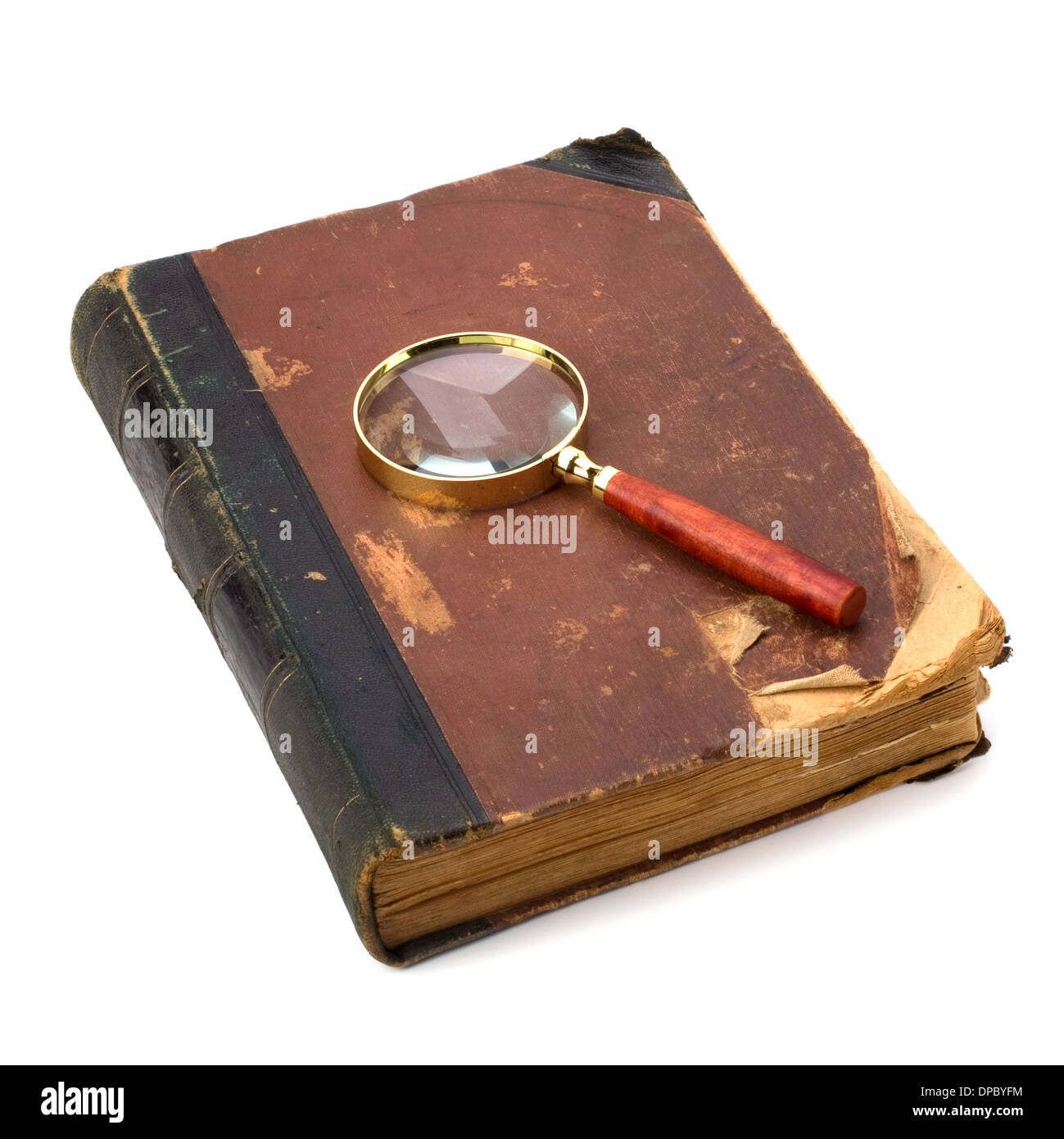 tattered book isolated on white background Stock Photo - Alamy
