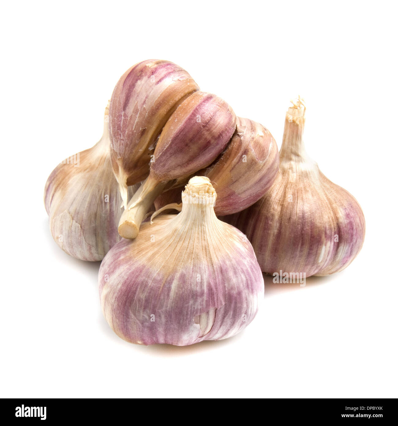 garlic isolated on white Stock Photo - Alamy