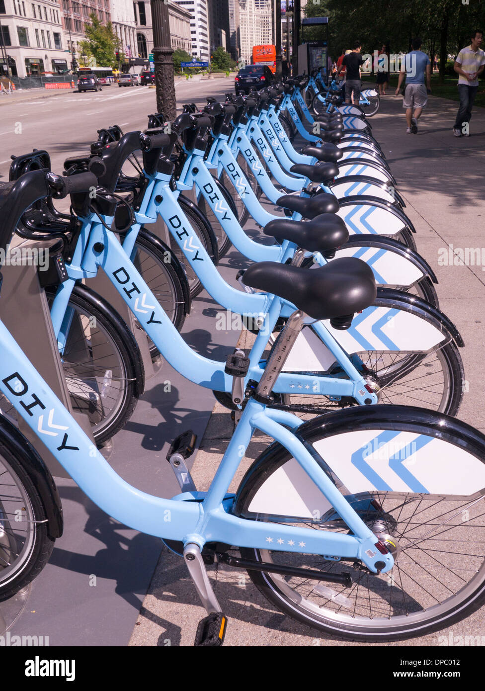 Chicago's bike sharing system, Divvy bikes Stock Photo - Alamy