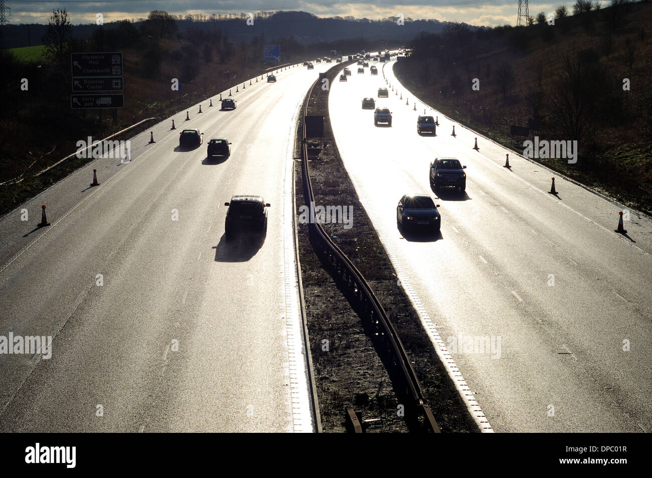 M1 Motorway J29 Derbyshire,UK Stock Photo - Alamy