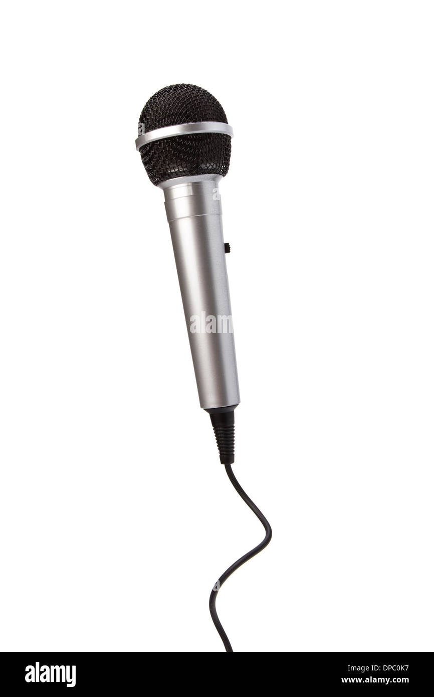 microphone isolated on white background Stock Photo - Alamy