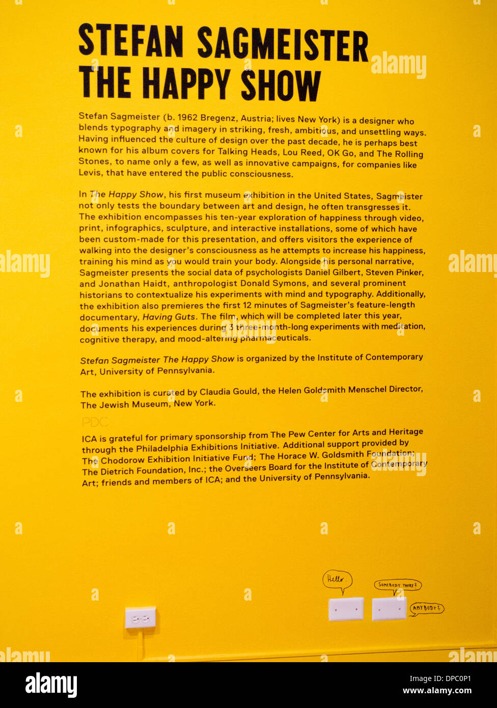 Stefan Sagmeister, the Happy Show at the Cultural Center, Chicago Stock ...