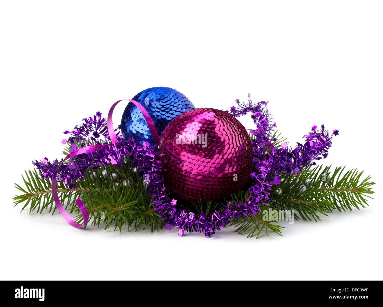 Christmas ball decoration isolated on white background Stock Photo - Alamy