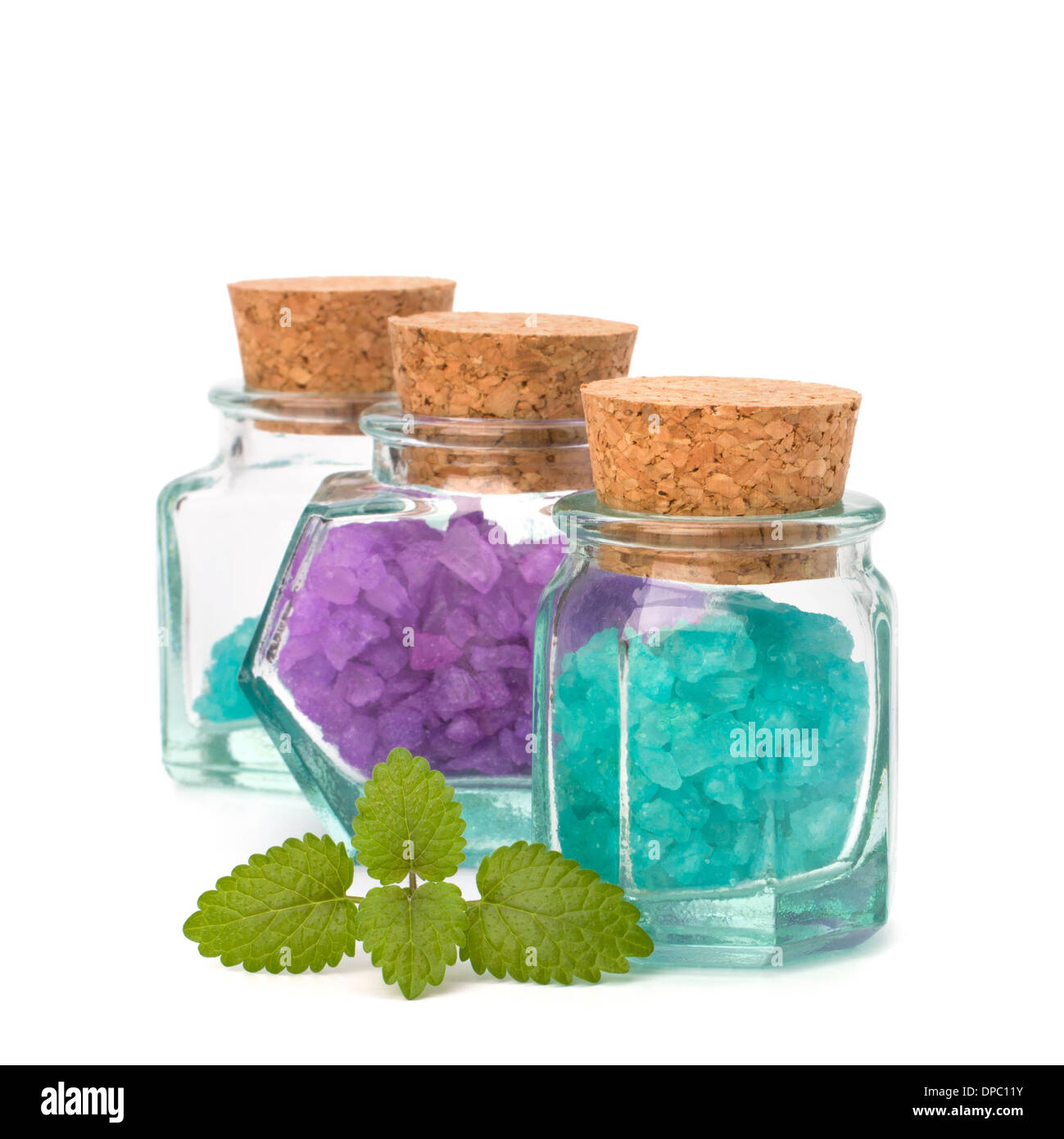 Aromatic natural mineral salt isolated on white background Stock Photo ...