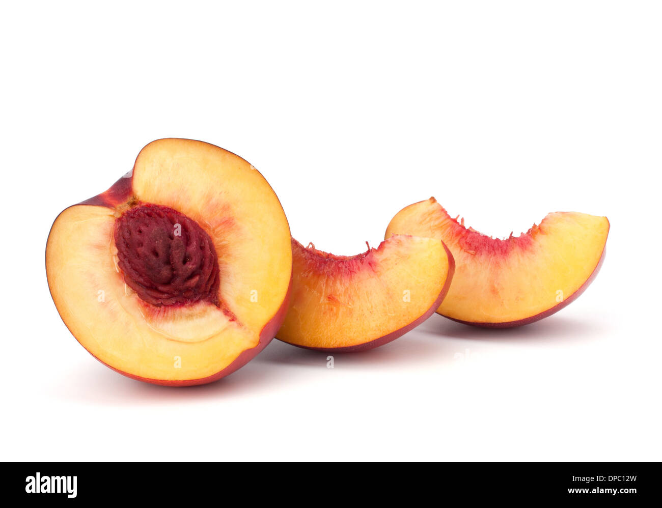 Nectarine fruit isolated on white background Stock Photo - Alamy