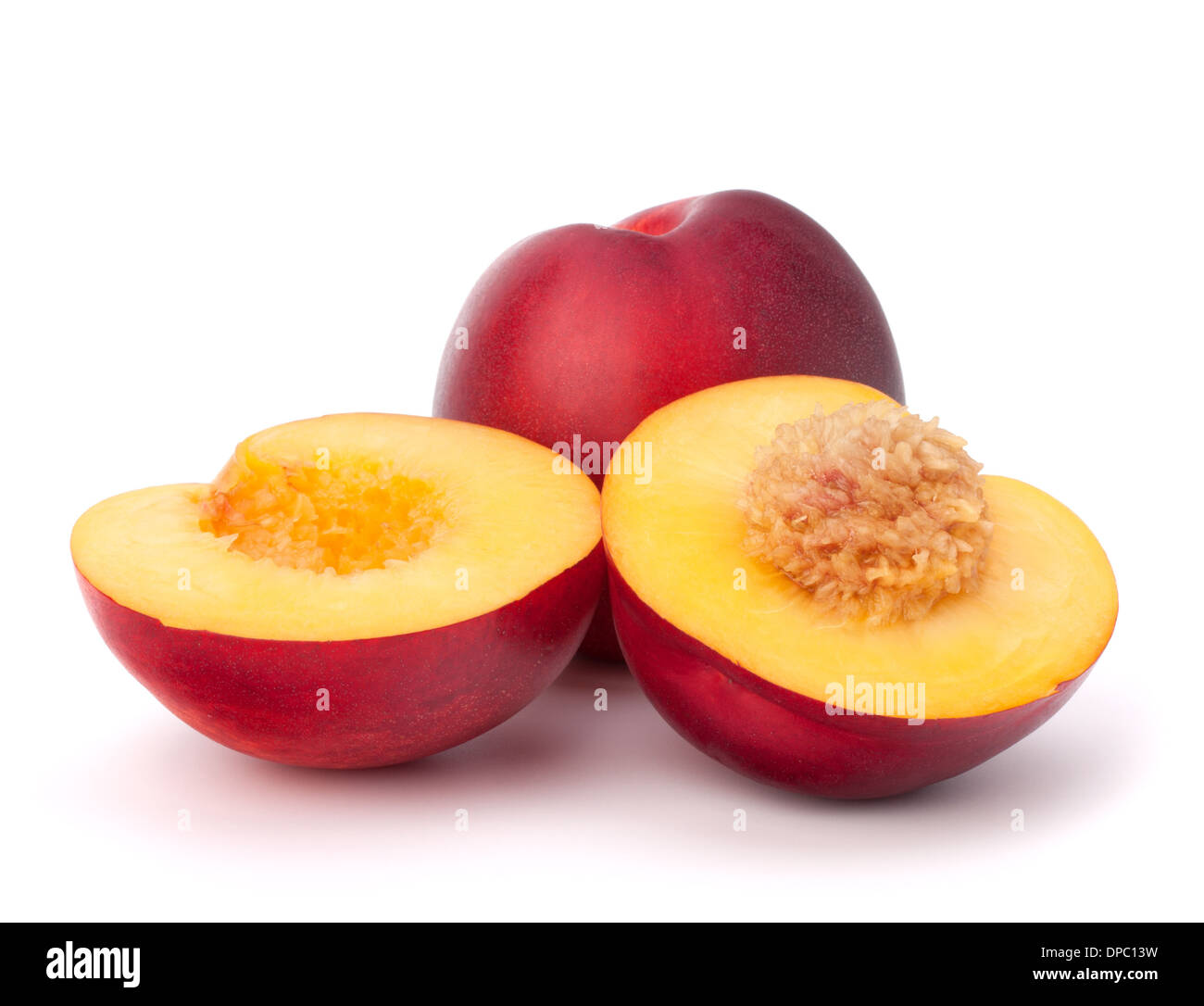 Nectarine fruit isolated on white background Stock Photo - Alamy