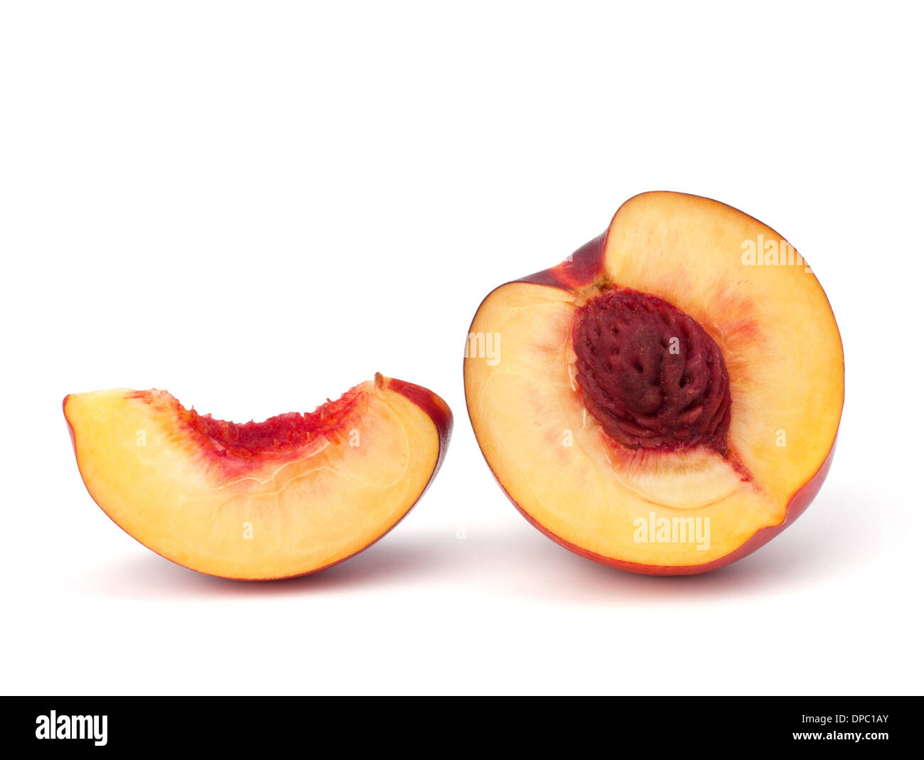Nectarine fruit isolated on white background Stock Photo - Alamy
