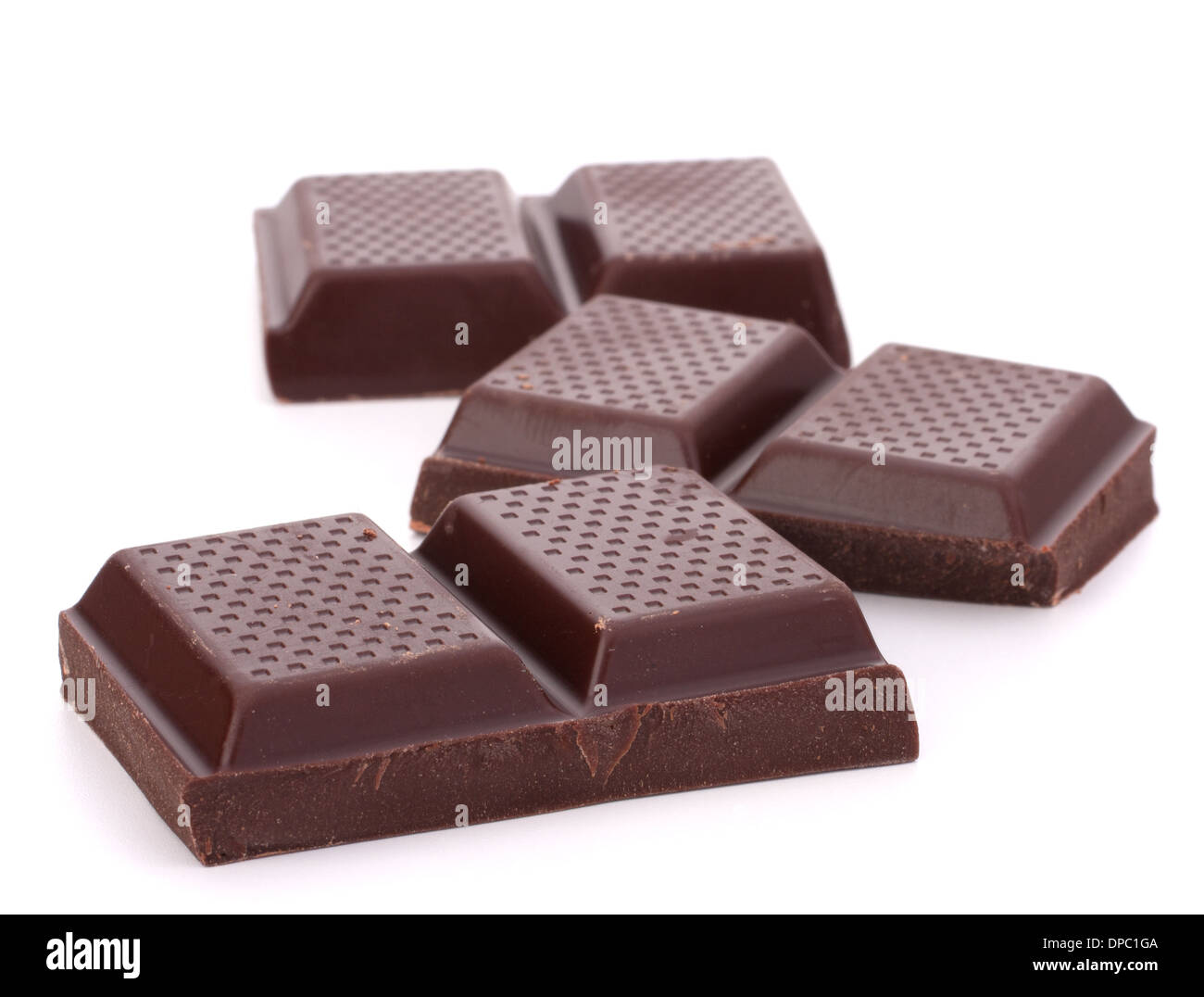 Chocolate bars stack isolated on white background Stock Photo - Alamy