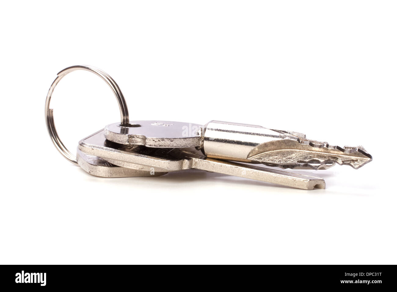 Key bunch isolated on white background Stock Photo - Alamy