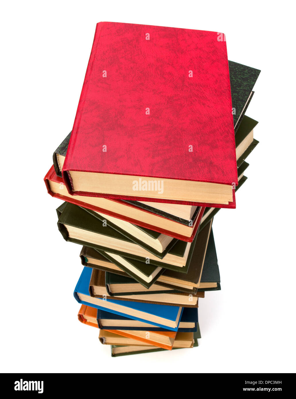 book stack isolated on white background Stock Photo - Alamy