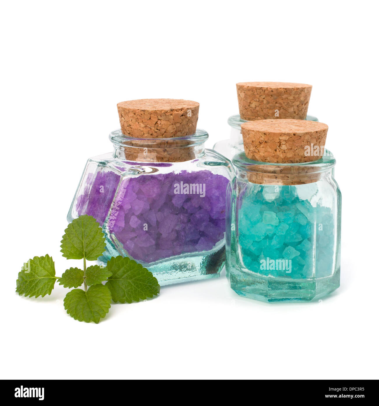 Aromatic natural mineral salt isolated on white background Stock Photo ...