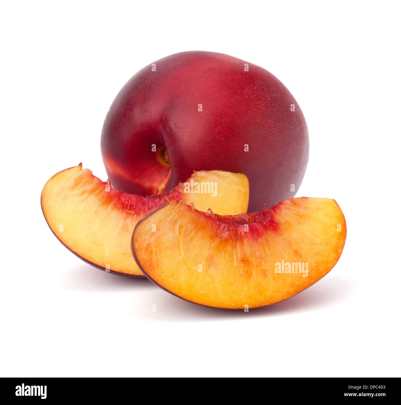 Nectarine fruit isolated on white background Stock Photo - Alamy