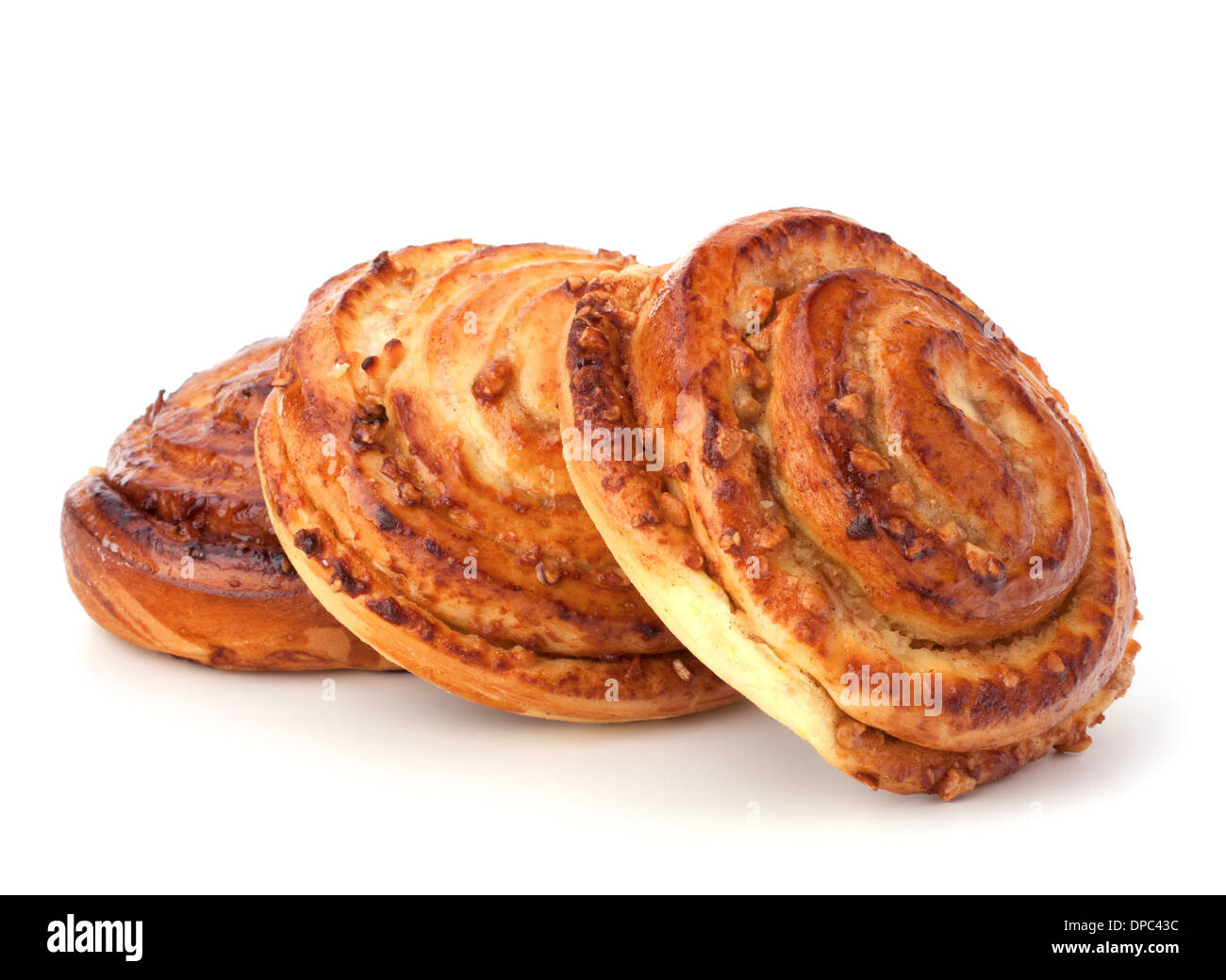 Homemade cream roll isolated on white background Stock Photo - Alamy