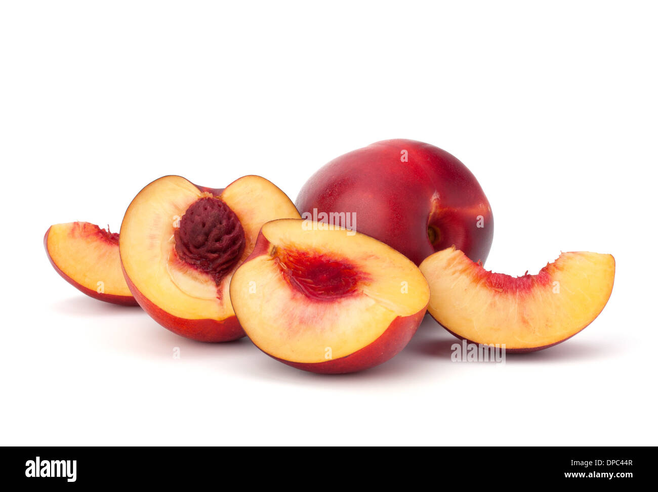 Nectarine fruit isolated on white background Stock Photo - Alamy