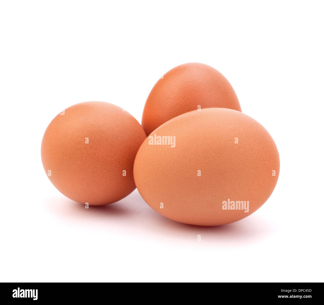 three eggs isolated on white background Stock Photo - Alamy