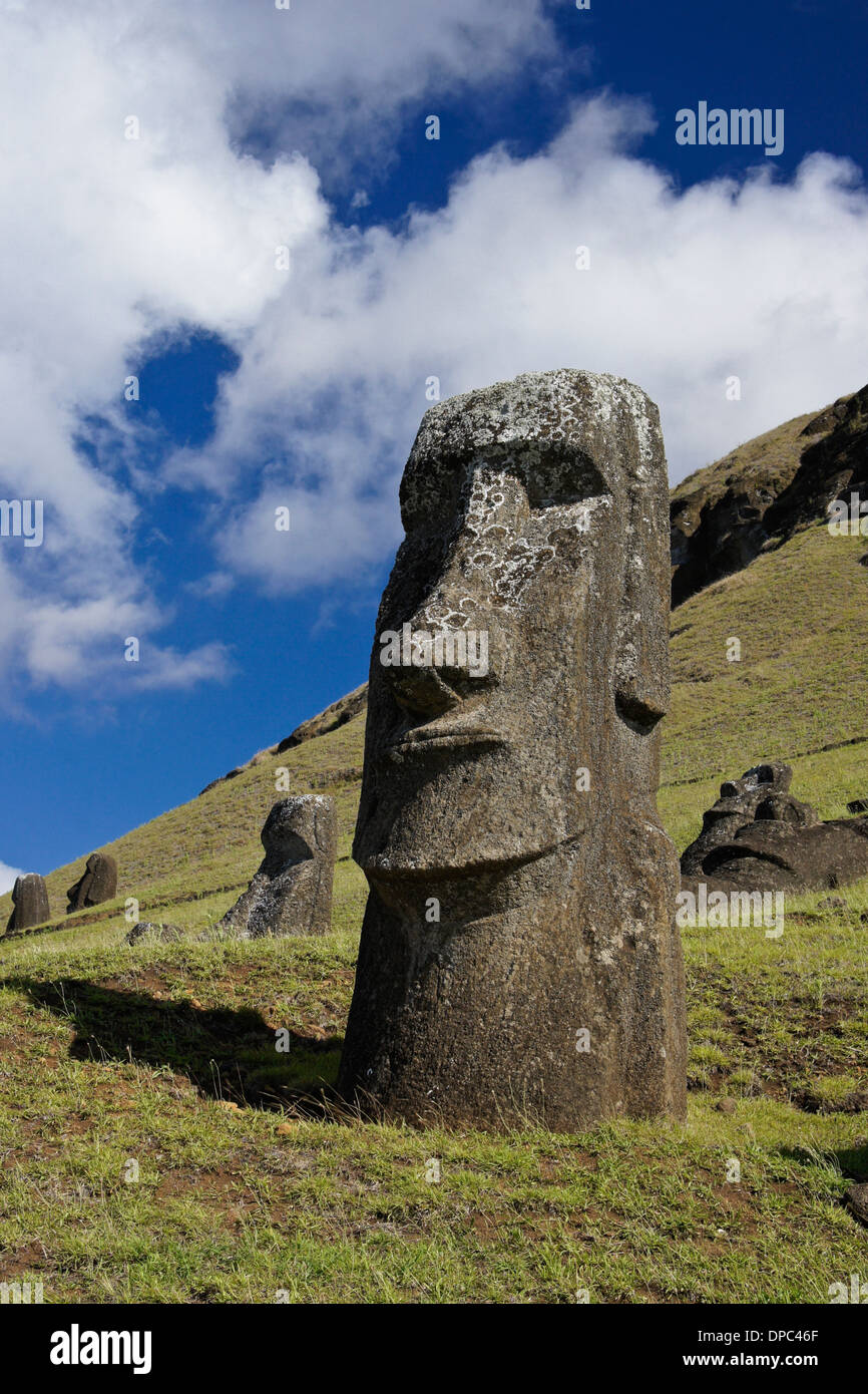 Stone moai head statues heads hi-res stock photography and images - Alamy