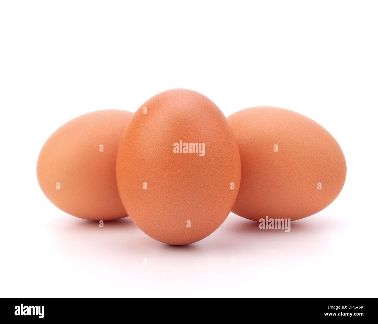 three eggs isolated on white background Stock Photo - Alamy