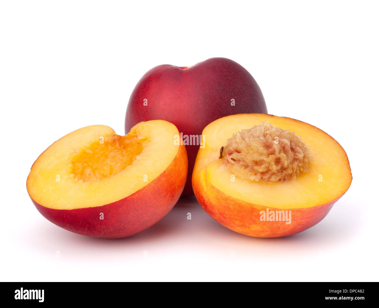 Nectarine fruit isolated on white background Stock Photo - Alamy