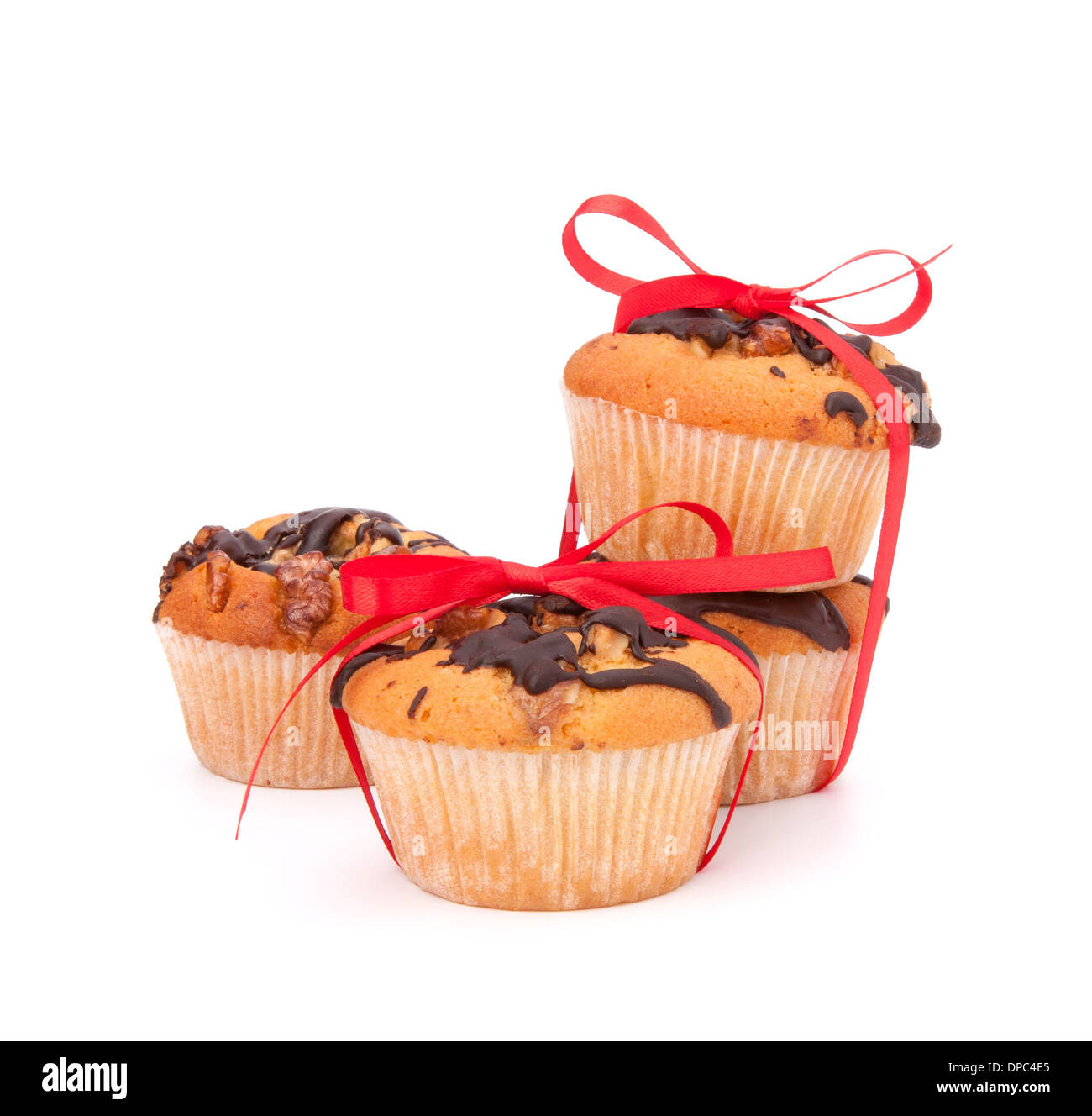 Stacked muffins isolated on white background Stock Photo - Alamy