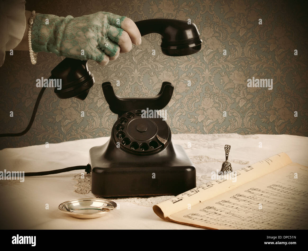 Old retro bakelite telephone on white background Stock Photo - Alamy