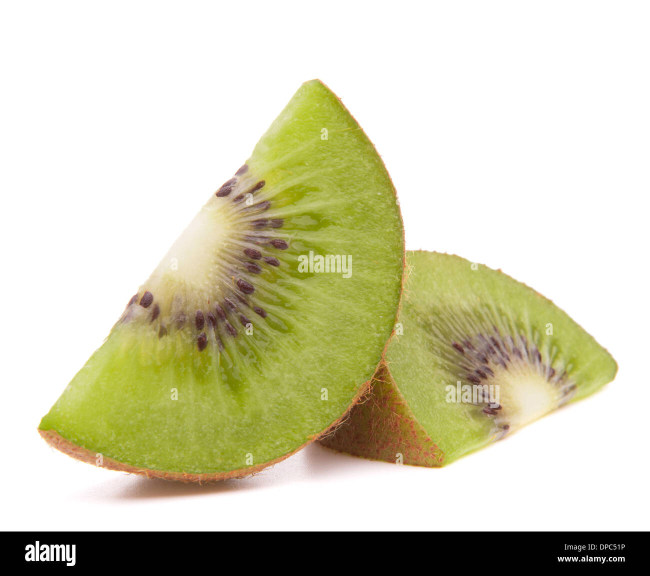 Sliced kiwi fruit segment isolated on white background cutout Stock ...