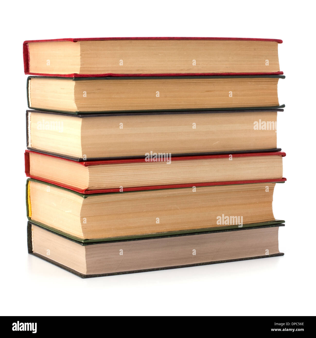book stack isolated on white background Stock Photo - Alamy