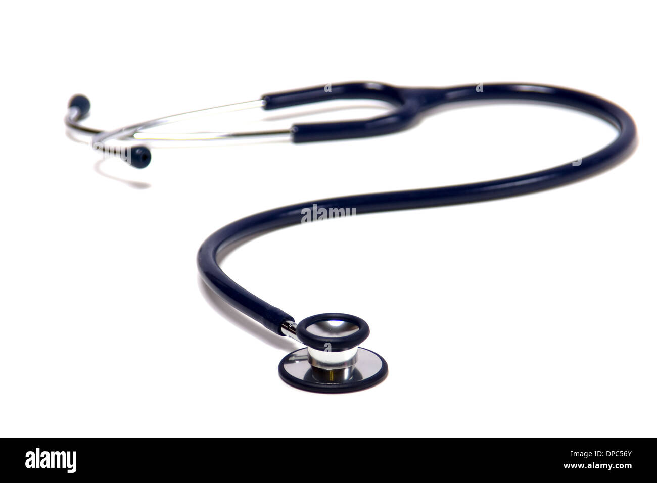 blue stethoscope isolated on white background Stock Photo - Alamy