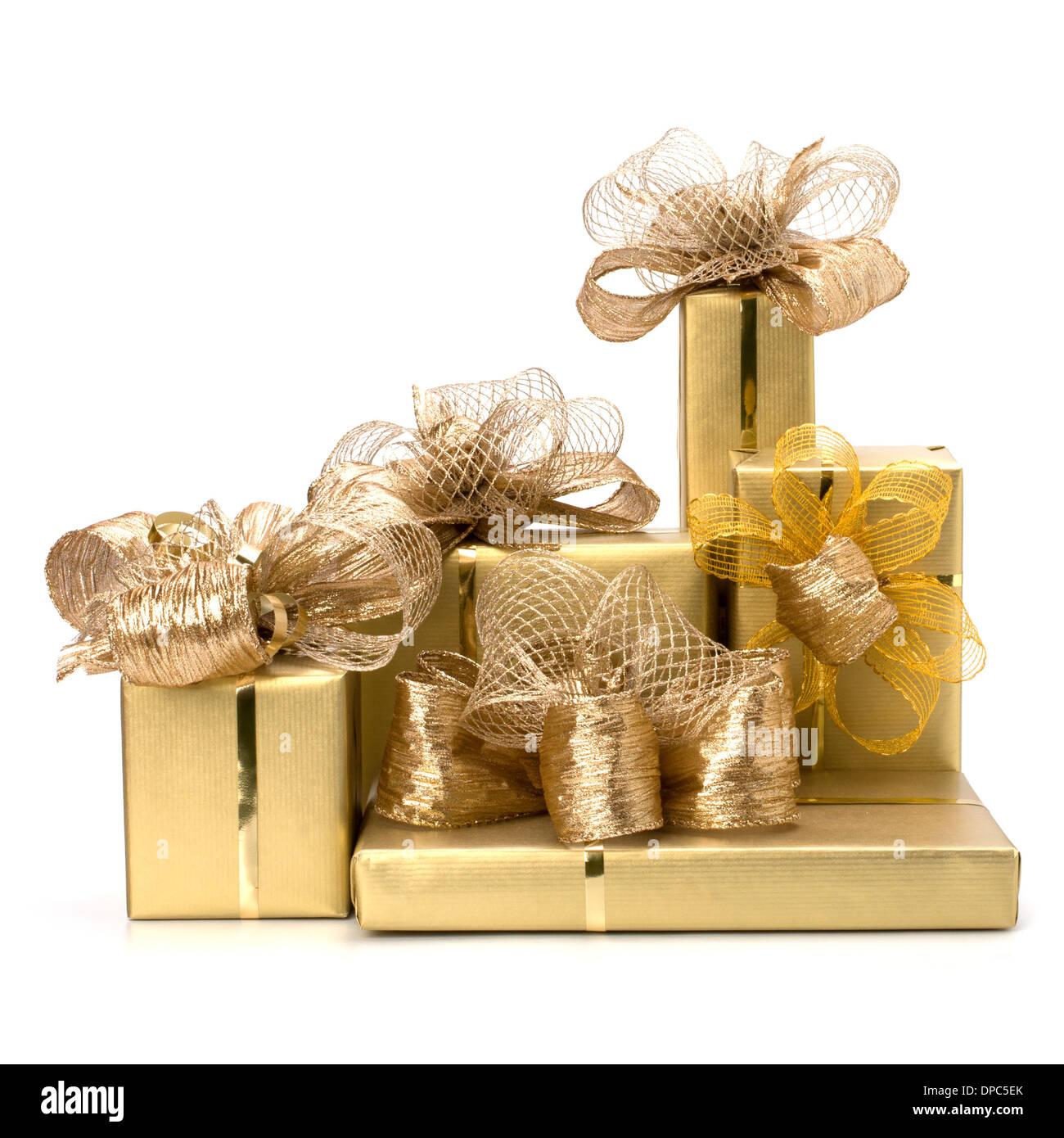 Luxurious gifts isolated on white background Stock Photo - Alamy
